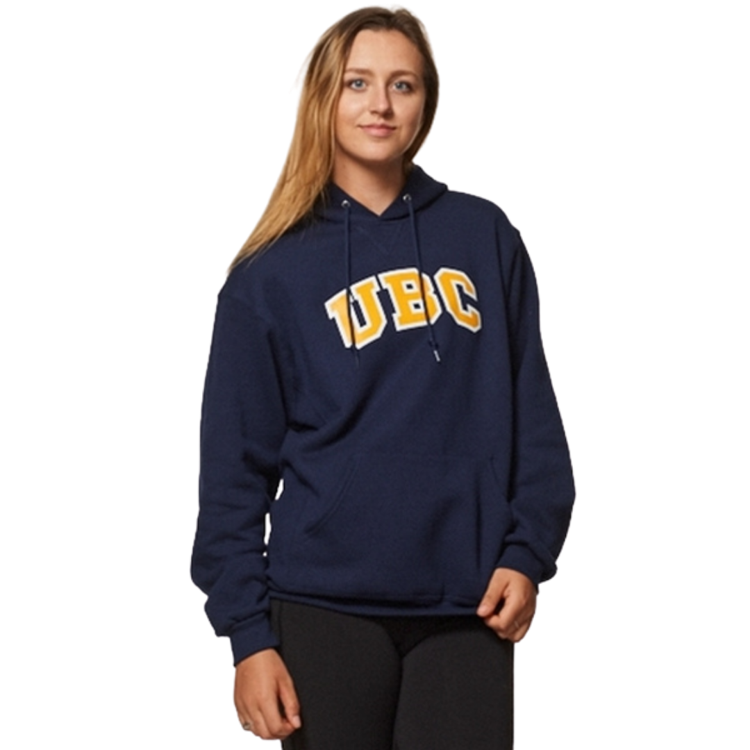 Navy/Gold UBC Basic Arch Screen Hoodie – Kelowna Visitor Centre